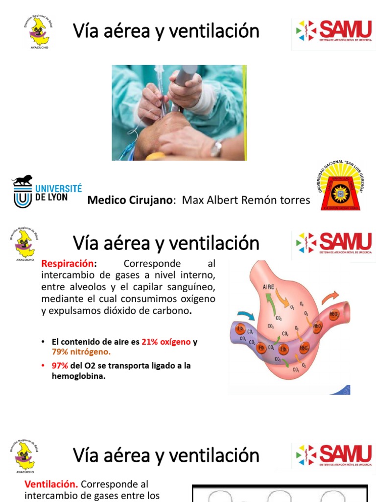Vía Aérea y Ventilación | PDF | Respiración | Respiración