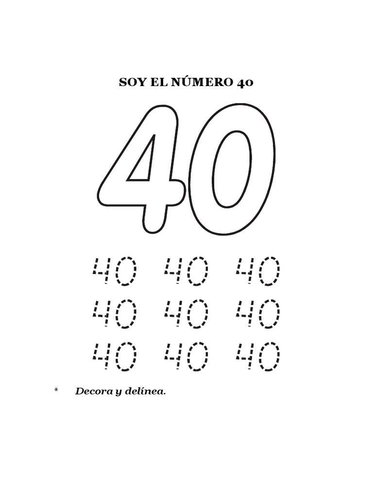 Actividades y Moldes del Número 40 | PDF