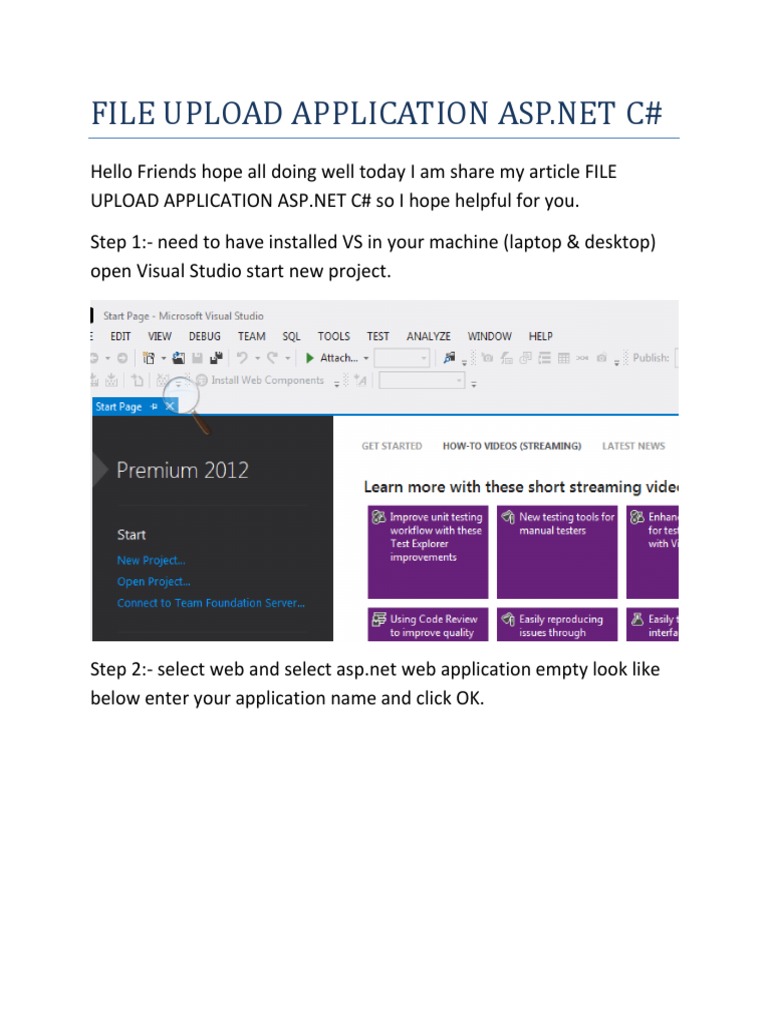 File Upload Application Asp | PDF | C Sharp (Programming Language) | Computer File