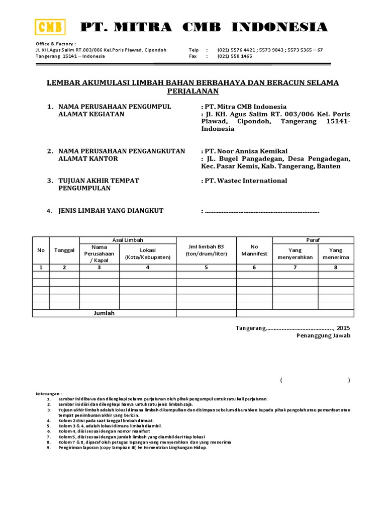Neraca Limbah | PDF