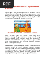 Cerita Legenda Malin Kundang Anak Durhaka | PDF