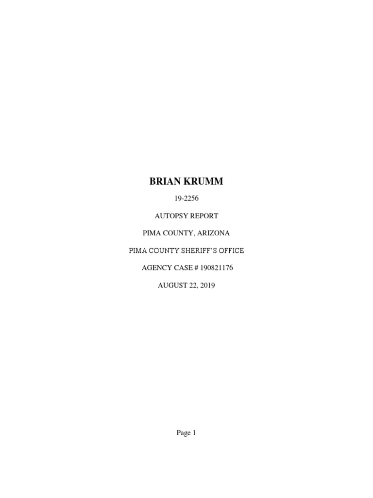 Brian Krumm Autopsy | PDF | Ventricle (Heart) | Aorta