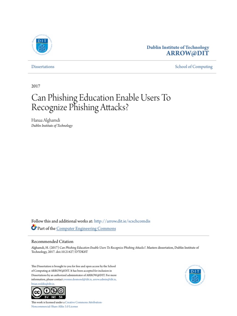 Can Phishing Education Enable Users To Recognize Phishing Attacks | PDF ...