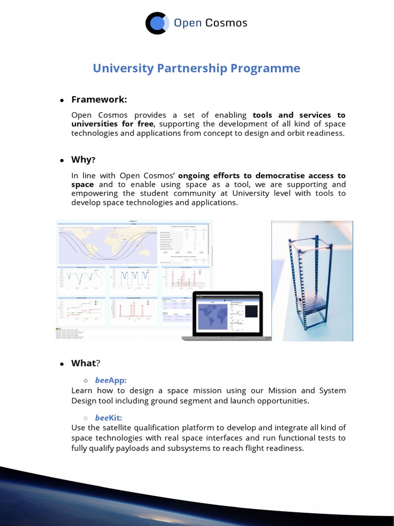 University Partnership With Open Cosmos PDF | PDF | European Space ...