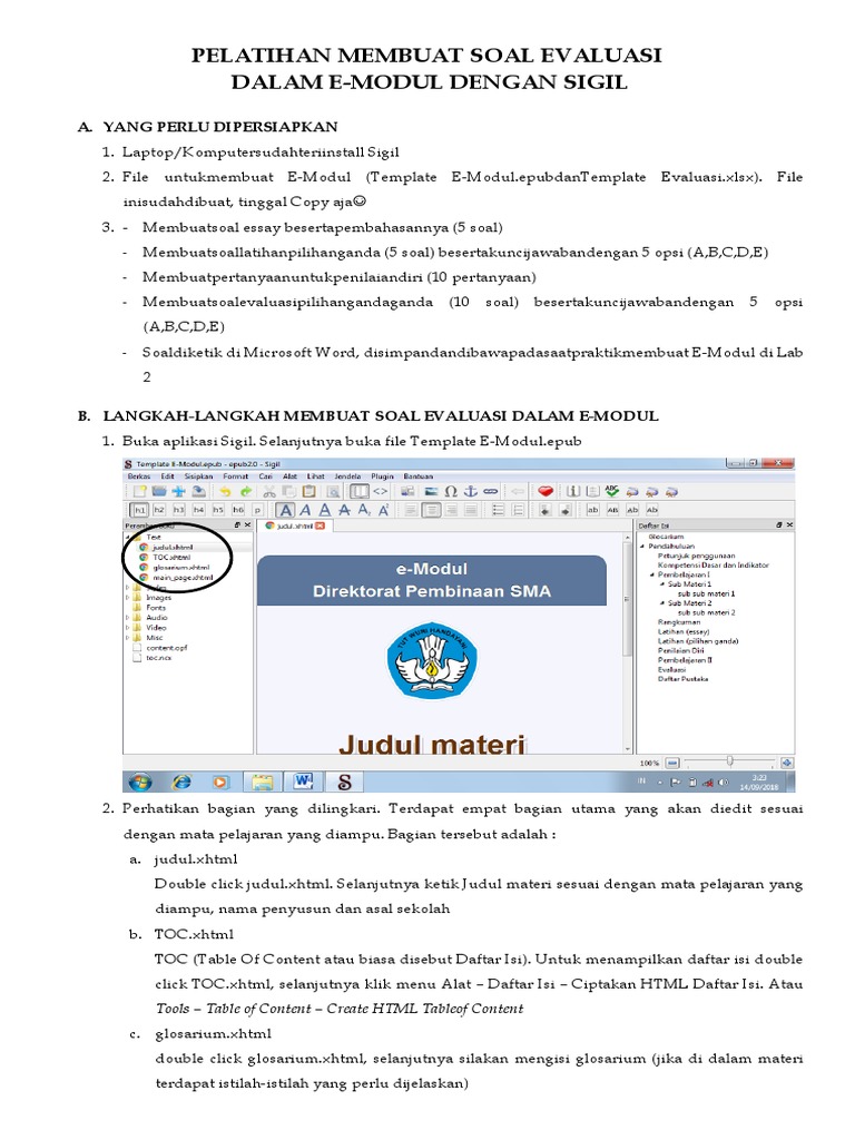 MEMBUAT e-MODUL SOAL EVALUASI | PDF