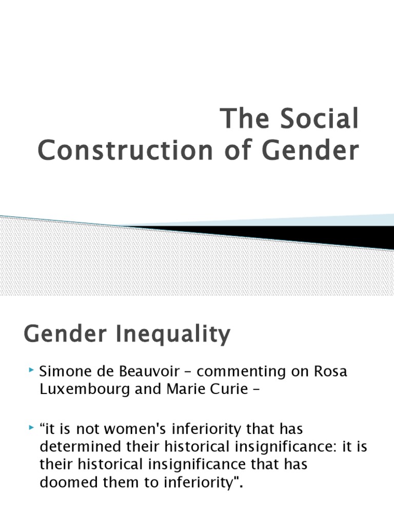 Deconstructing Gender: The Social Construction of Masculinity and ...
