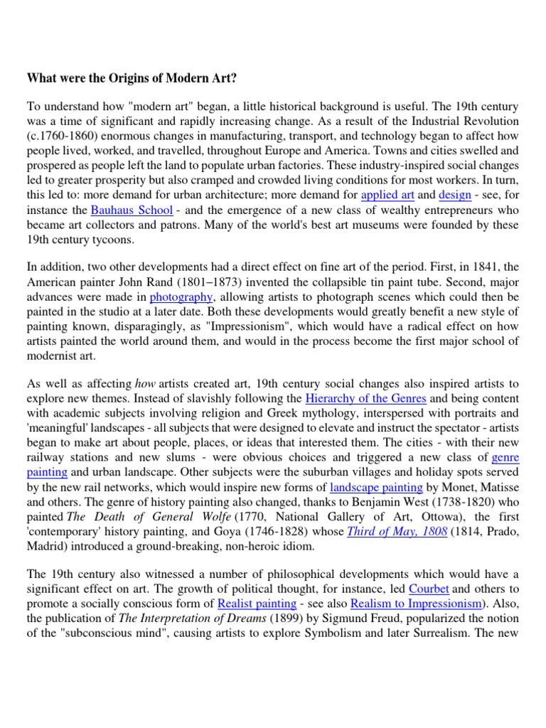 Modern Art | PDF | Modern Art | Impressionism