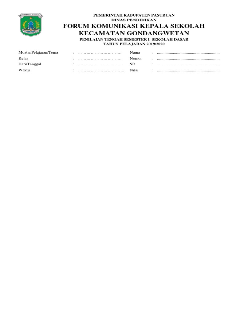 Contoh Kop Uts | PDF