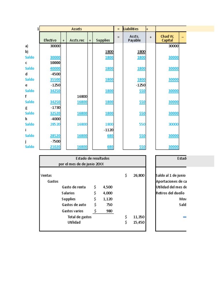 Problema 1-1A Resuelto | PDF | Contabilidad financiera | Contabilidad
