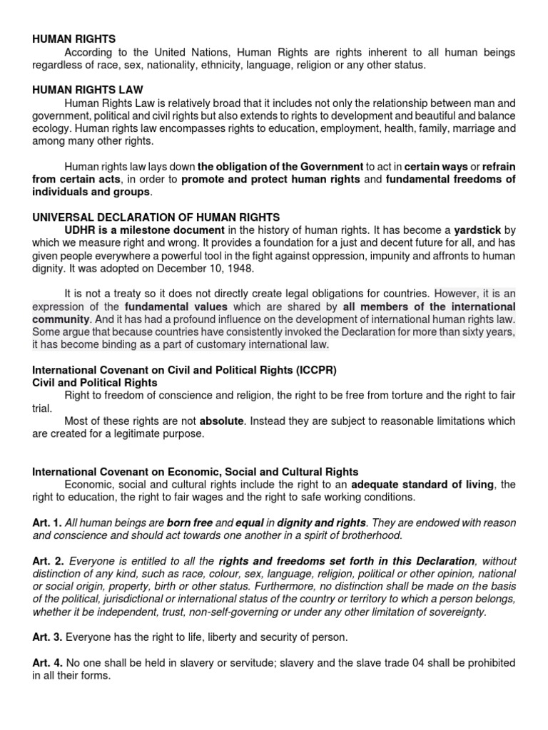 UDHR | PDF | Human Rights | Government Information