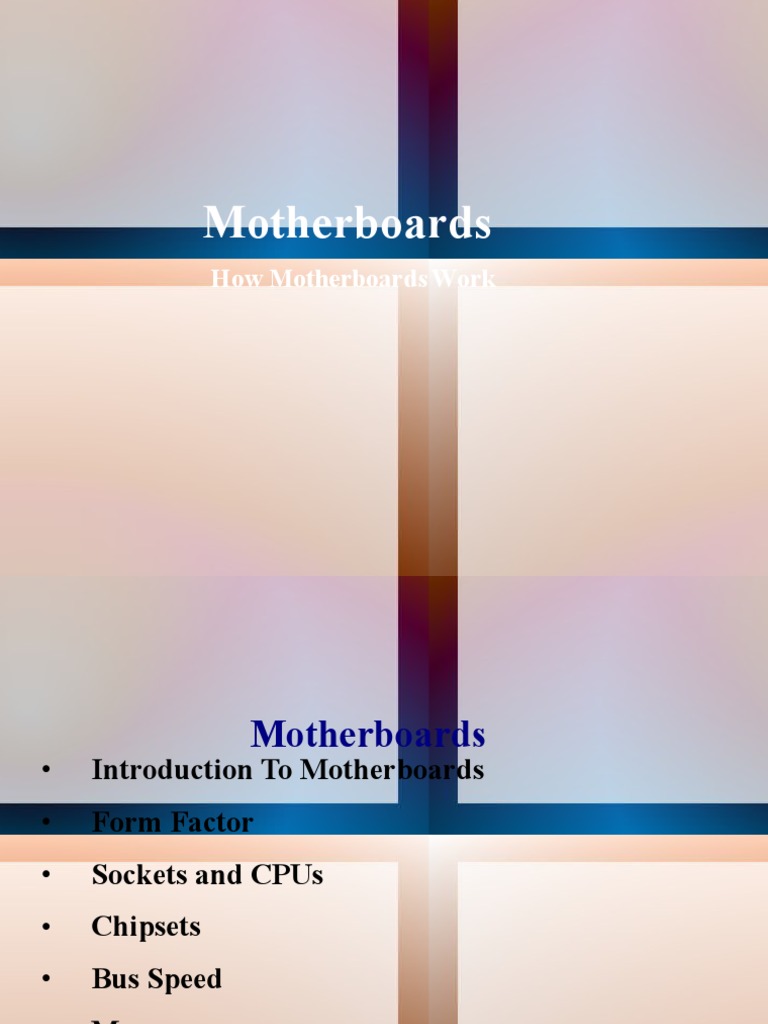 How Motherboards Work | PDF | Physical Layer Protocols | Personal Computers