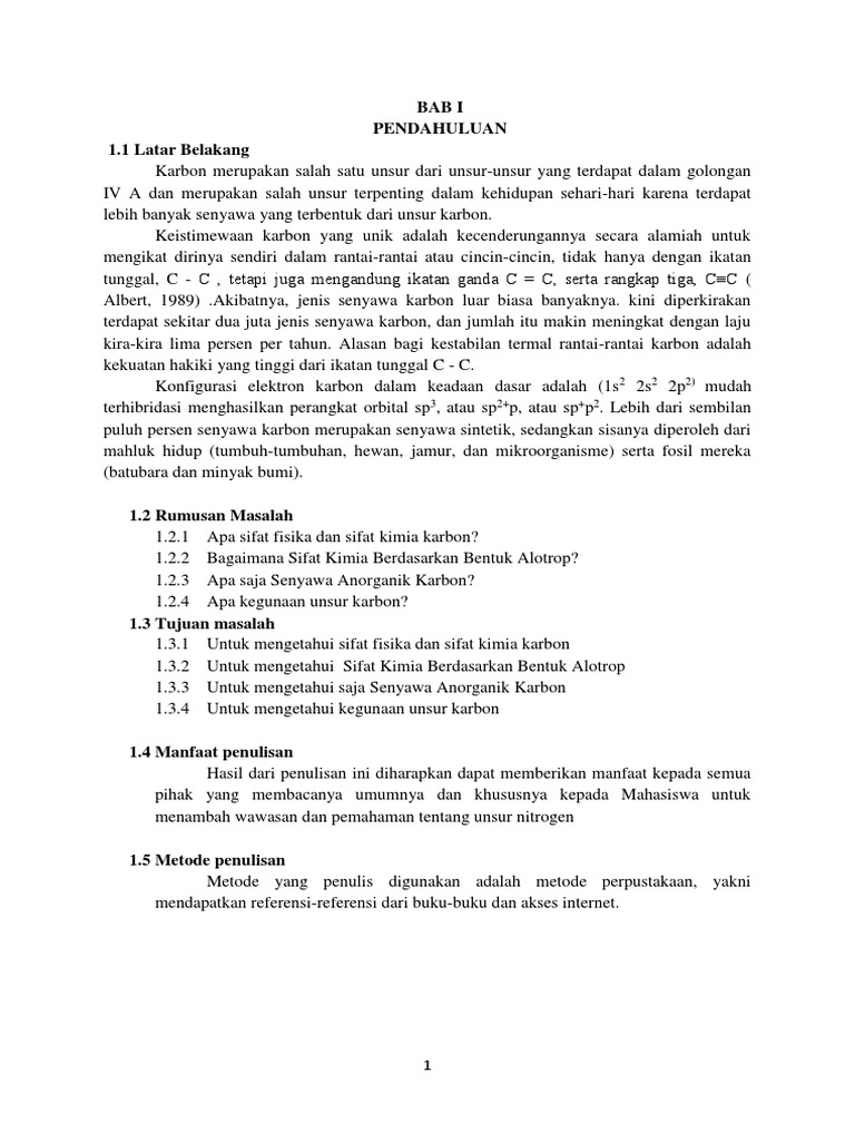 Sifat Kimia dan Alotrop Karbon | PDF
