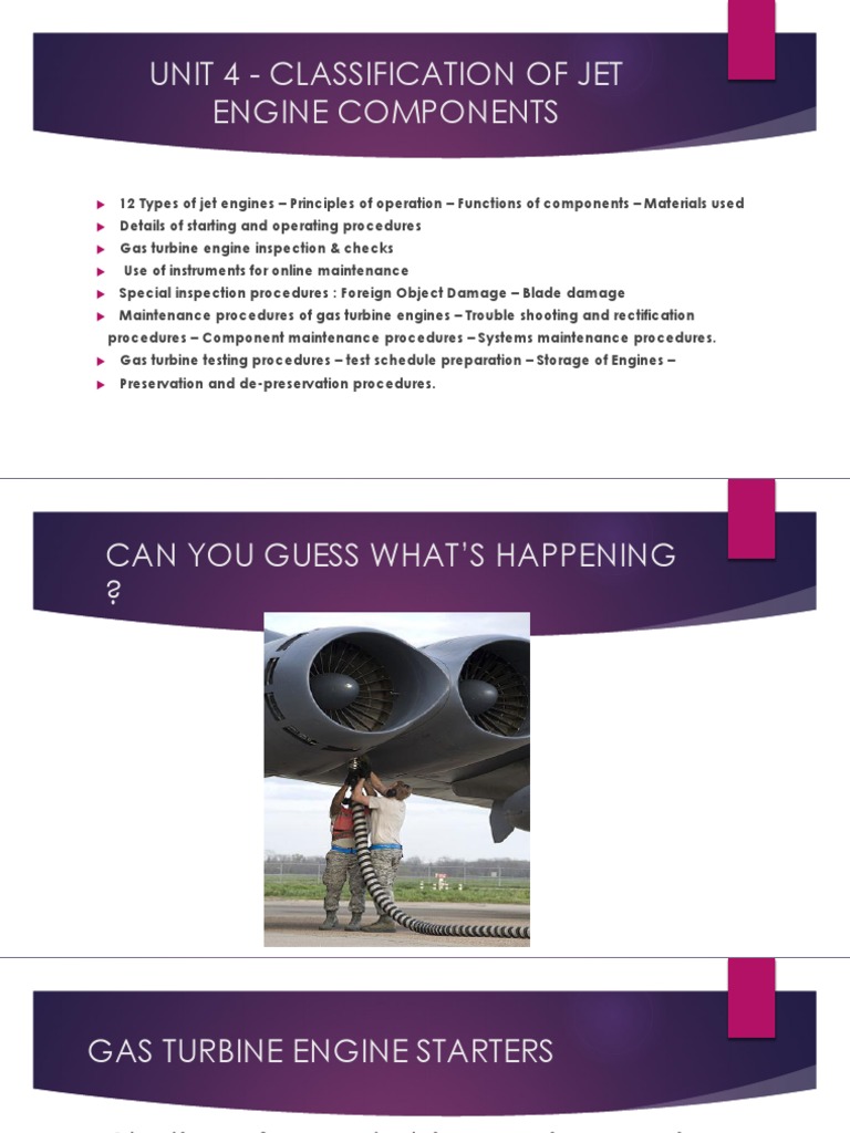 Unit 4 - Classification of Jet Engine Components | PDF | Gas Turbine ...