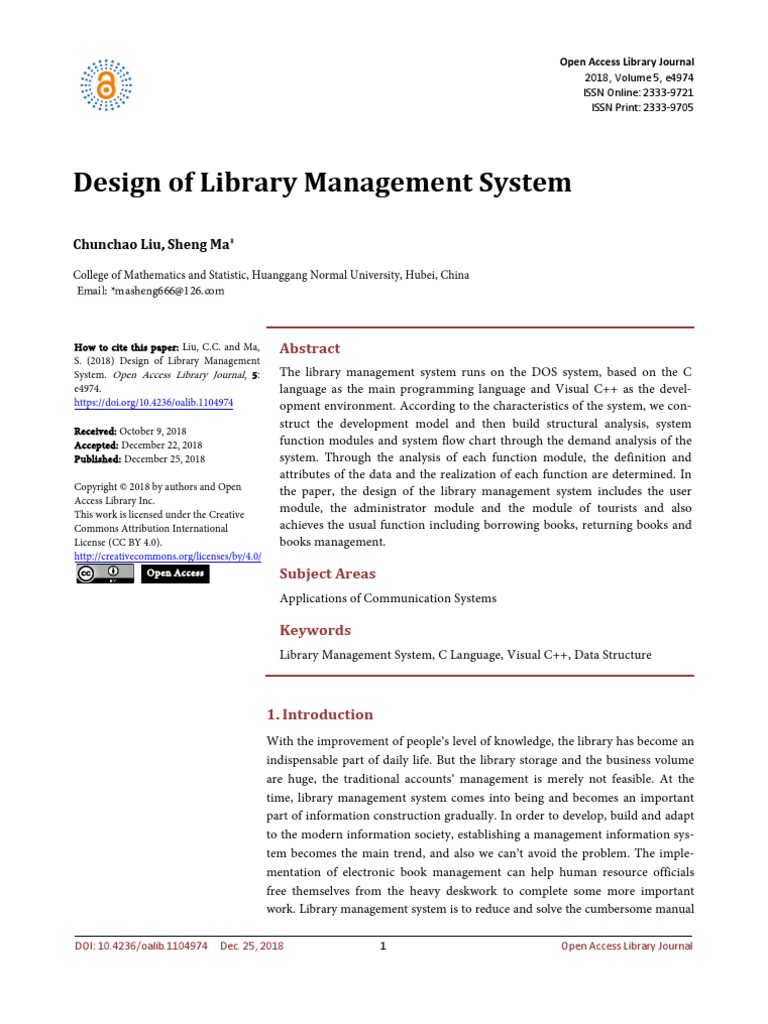 Design of Library Management System | PDF | Software Testing | Databases