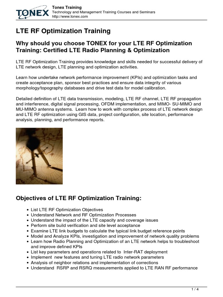 LTE RF Optimization Training | PDF | Lte (Telecommunication) | Mimo