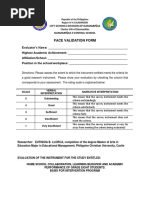 Validation Form | PDF | Questionnaire | Bias