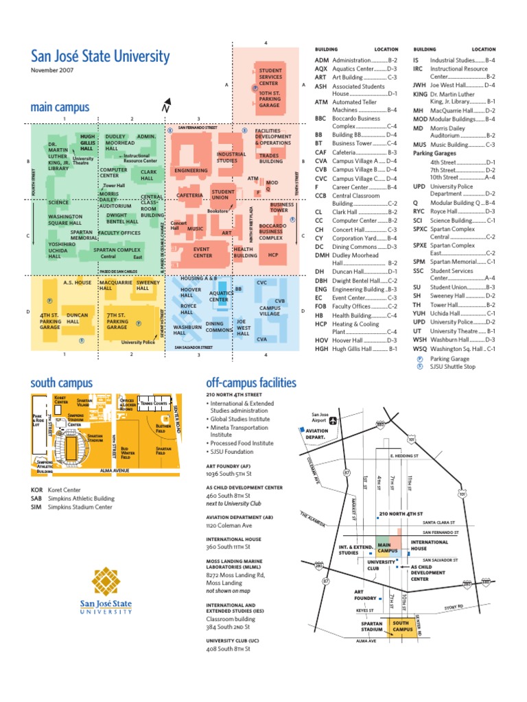 Building Locations at San José State University | PDF