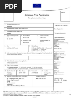 Schengen Visa Form | PDF | Travel Visa | Government And Personhood