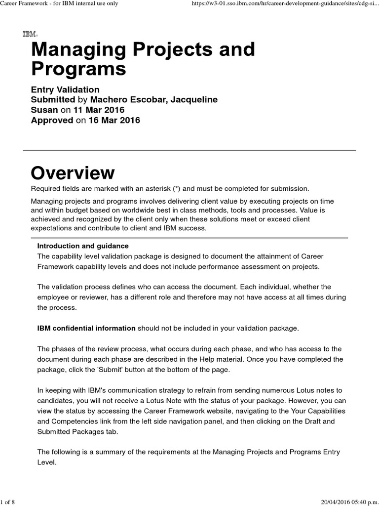 Career Framework - For IBM | PDF | Employment | Ibm Notes