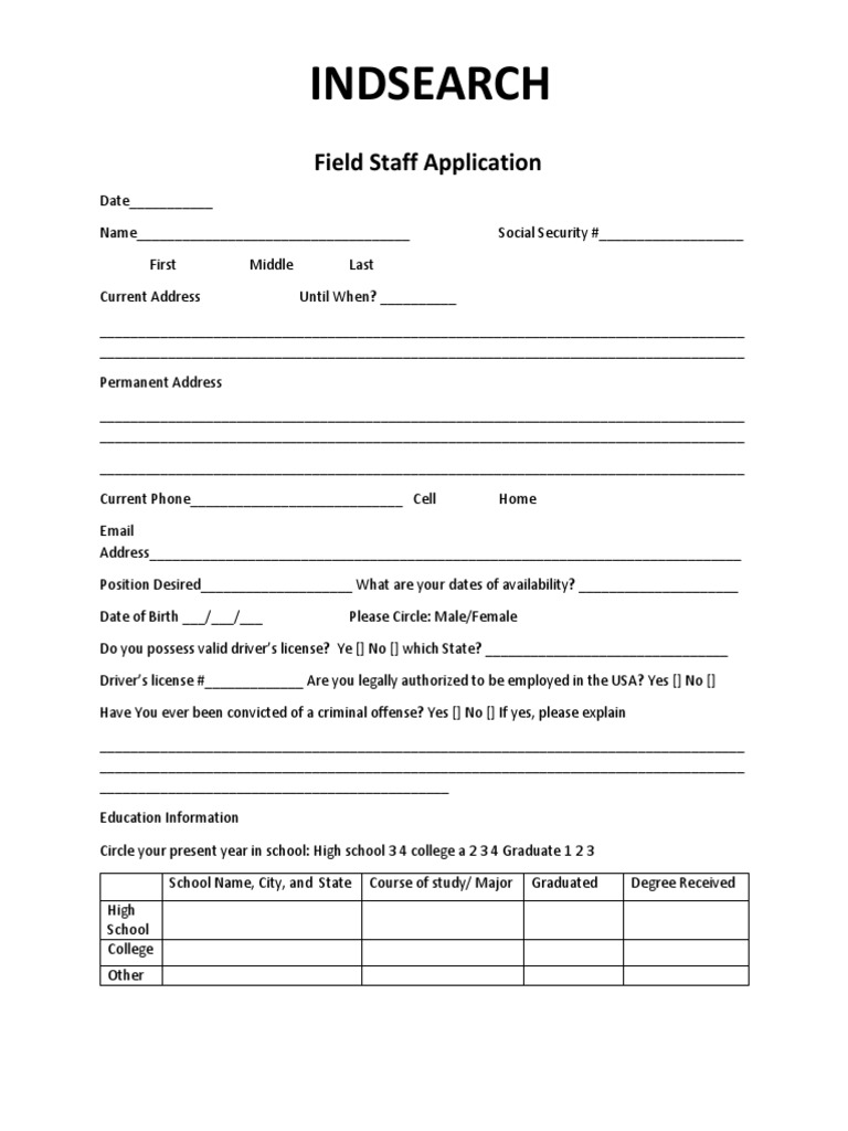 Field Staff Application | PDF