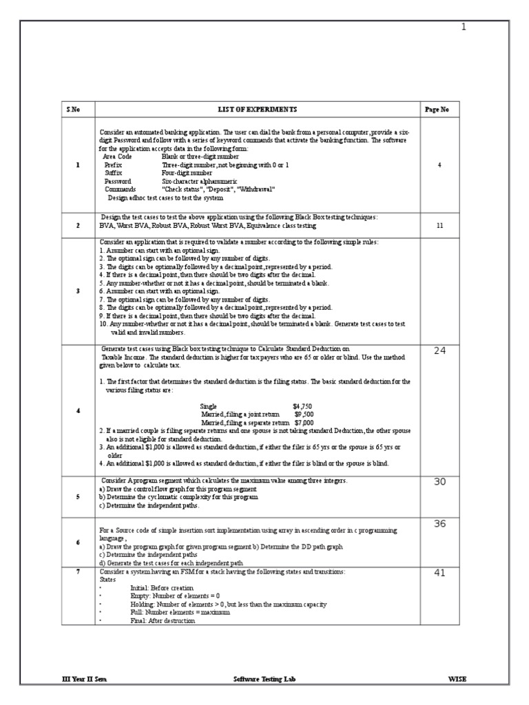 Manual Os ST Lab | PDF | Software Testing | Tax Deduction