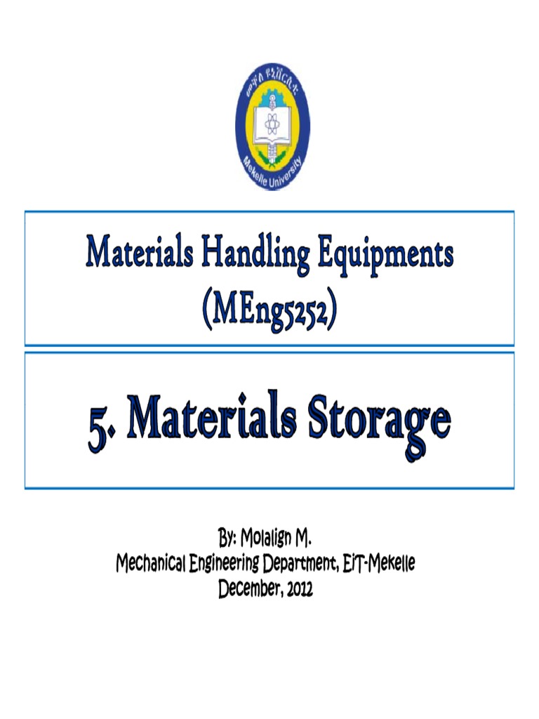 5 Materials Storage | PDF | Pallet | Supply Chain Management