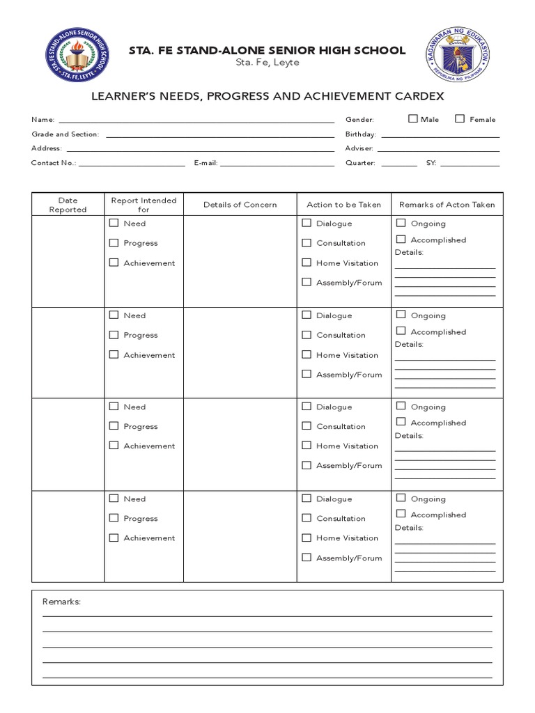 Cardex | PDF | Behavior Modification | Learning