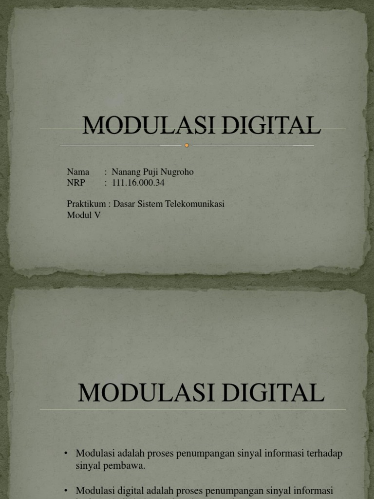 Modulasi Digital | PDF