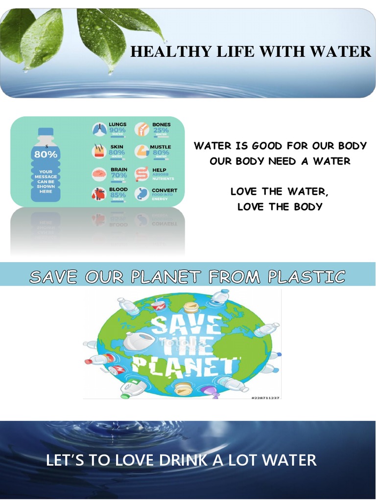 Healthy Life With Water: Let'S To Love Drink A Lot Water | PDF