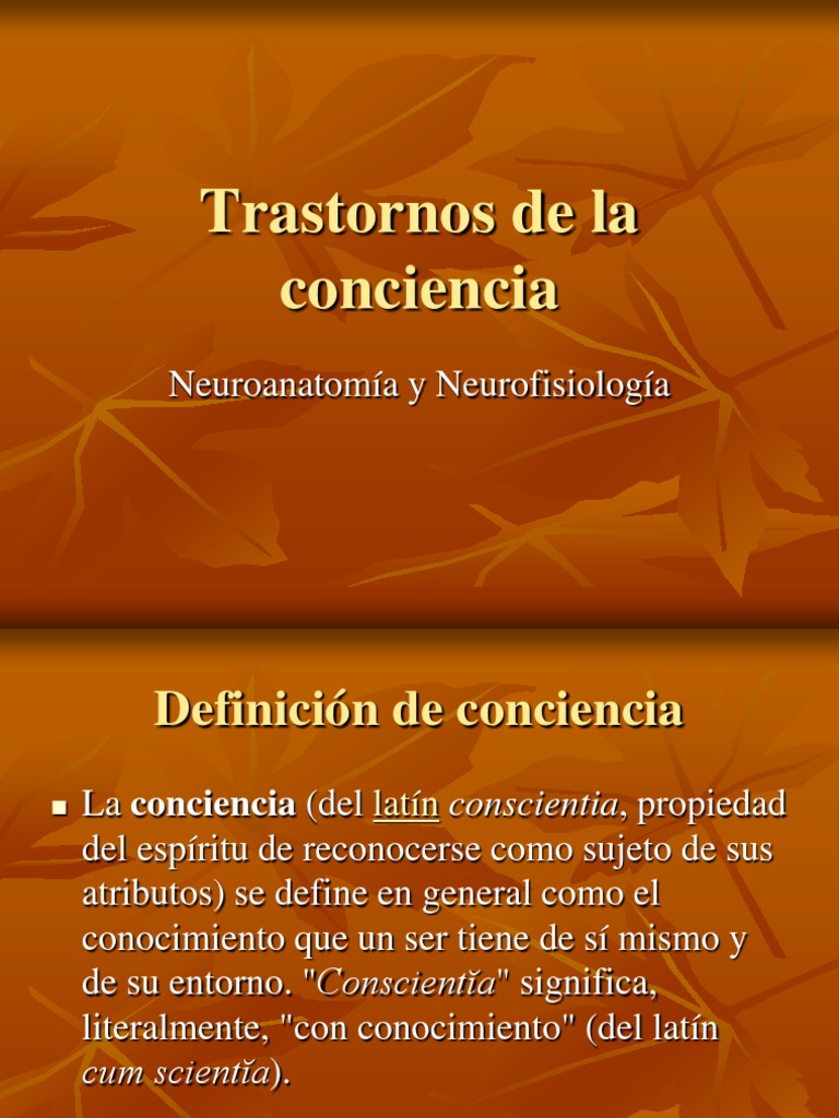 Trastornos de La Conciencia | PDF | Disociación (psicología) | Cerebro