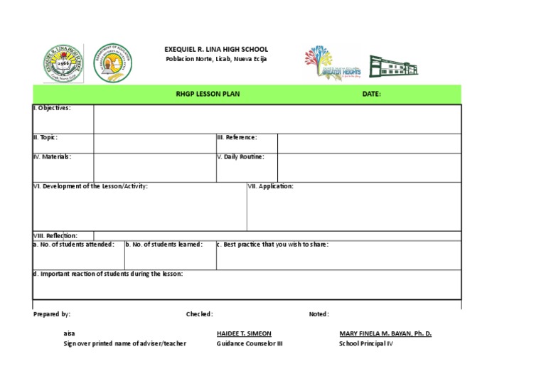 HRGP Lesson Plan | PDF