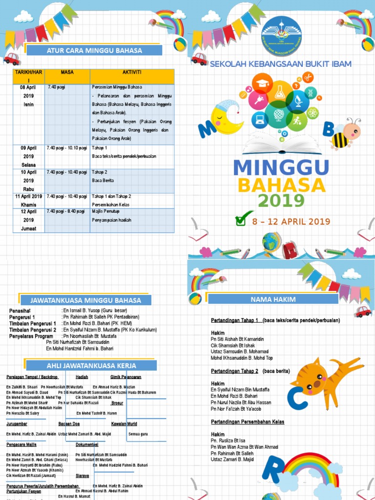 Brosur Minggu Bahasa Skbi 2019 | PDF