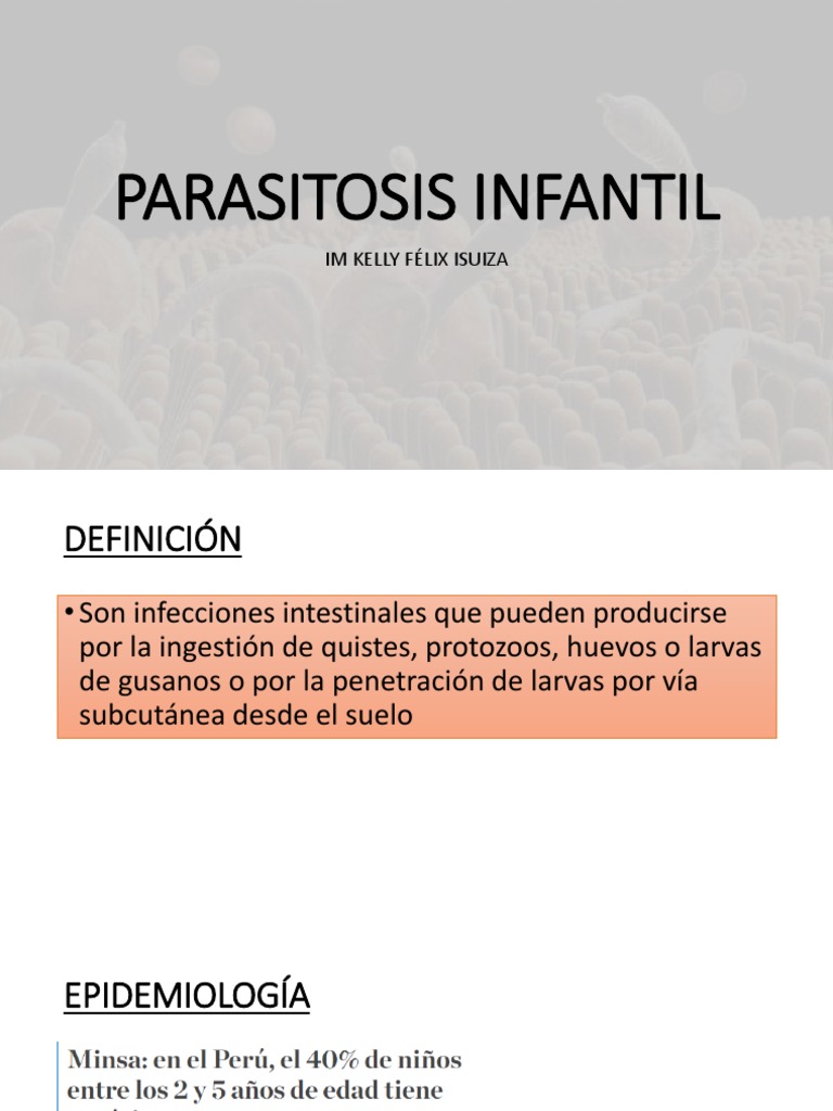 Parasitosis Infantil | PDF | Diarrea | Sistema digestivo