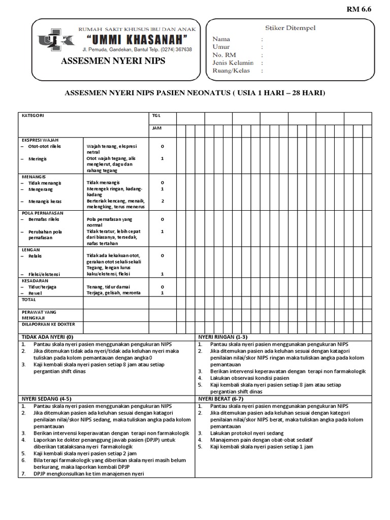 Assesment Neonatus NIPS | PDF