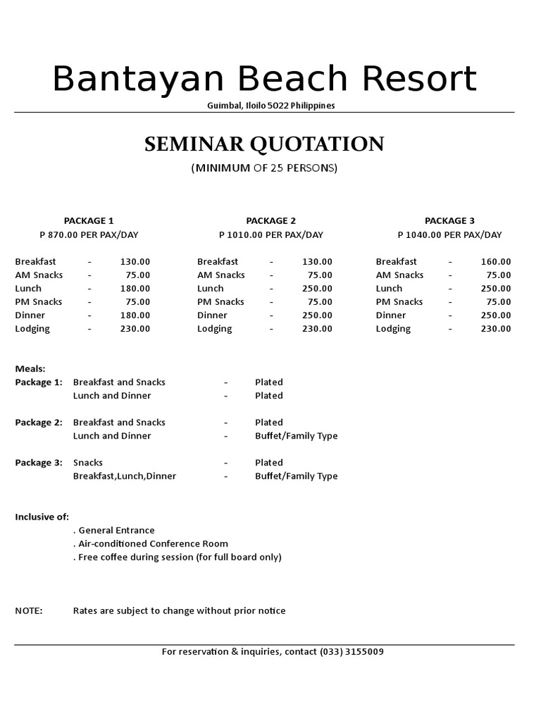 Seminar Quotation Bantayan | PDF