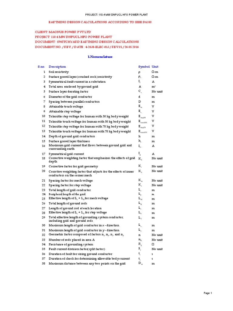 Switchyard Earthing Design Guide | PDF | Electrical Resistivity And Conductivity | Electrical ...