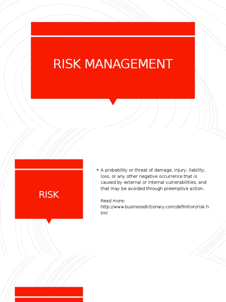 Risk Management Final | PDF