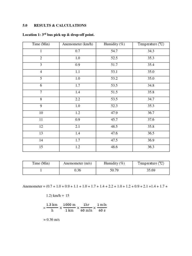 Anemometer Results | PDF | Atmospheric Sciences | Branches Of ...