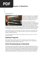 Gearbox Inspection Techniques and Checklist | PDF | Gear | Bearing ...