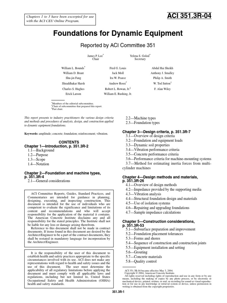 Aci 351 3R PDF | PDF | Machines | Forging