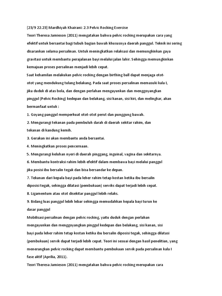 Pelvic Rocking | PDF