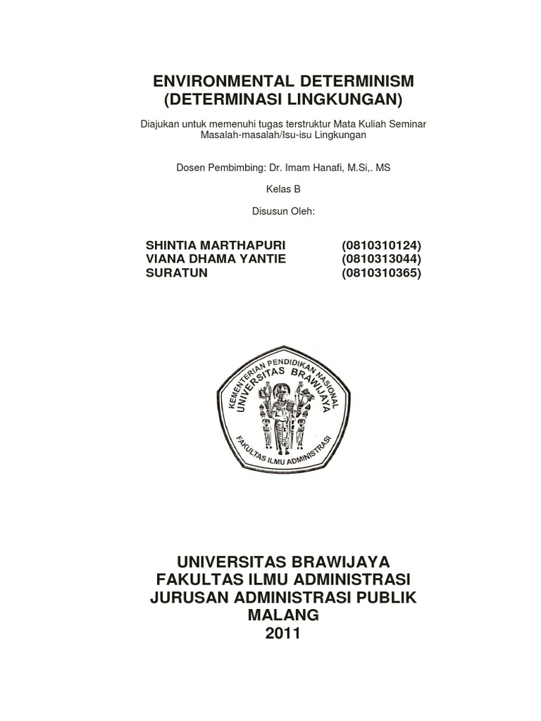 Determinisme Lingkungan | PDF