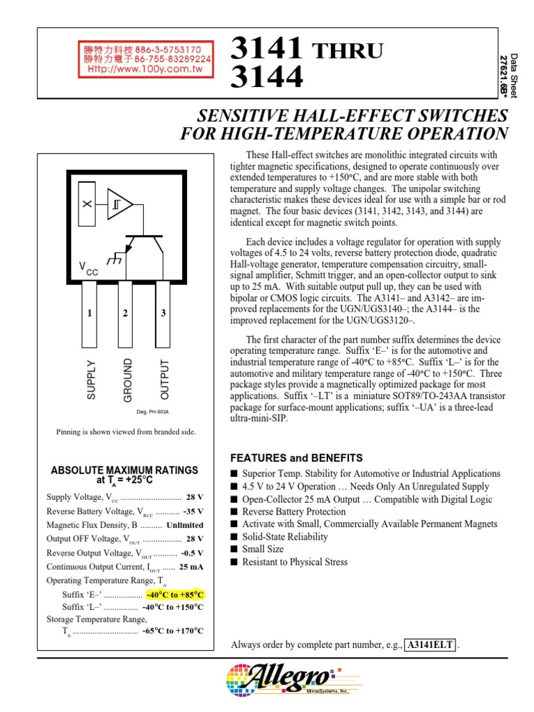 Hall Sensor | PDF