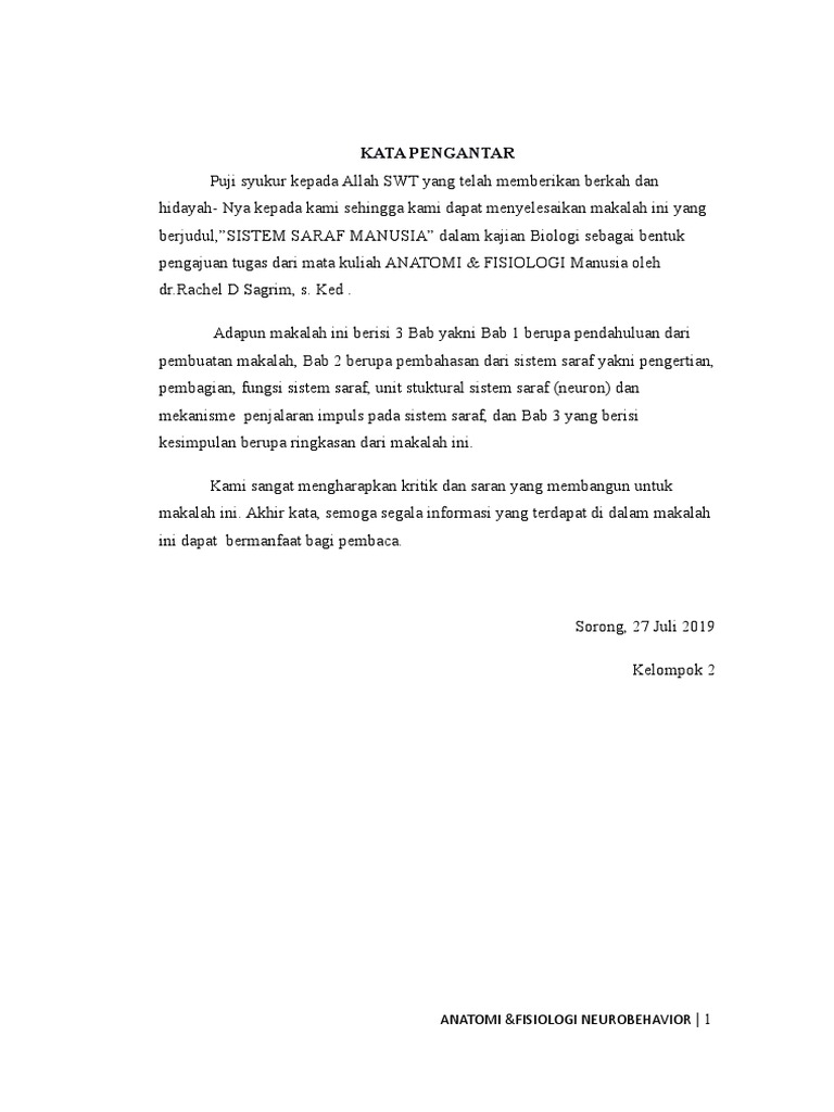 Anatomi & Fisiologi Neurobehavior | PDF