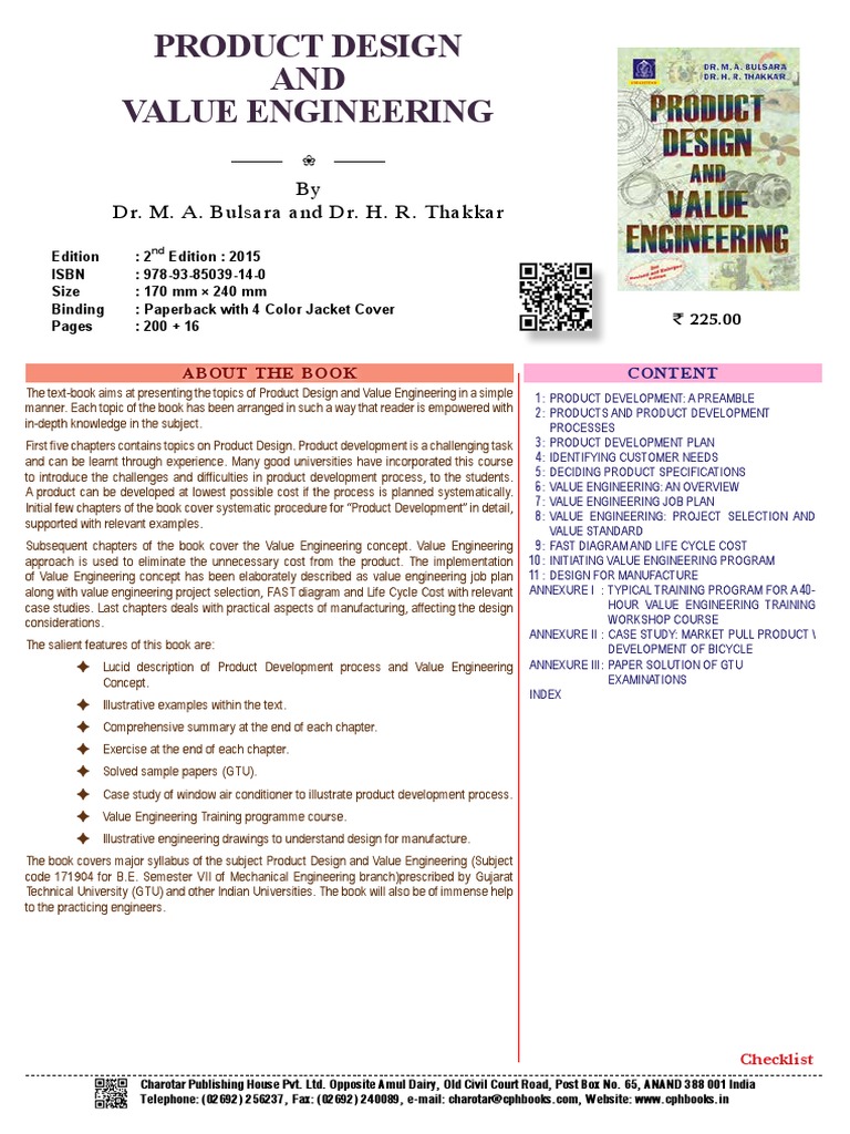 Product Design and Value Engineering | PDF | New Product Development ...