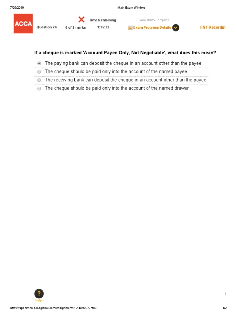 If A Cheque Is Marked 'Account Payee Only, Not Negotiable', What Does ...