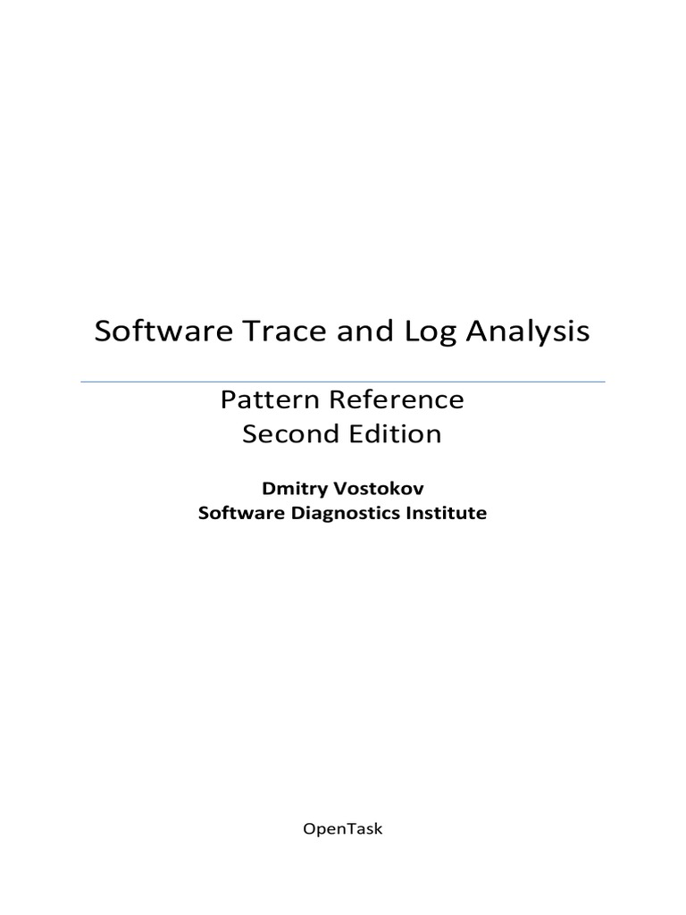 Software Trace and Log Analysis: Pattern Reference Second Edition | PDF | Computer Data Storage ...