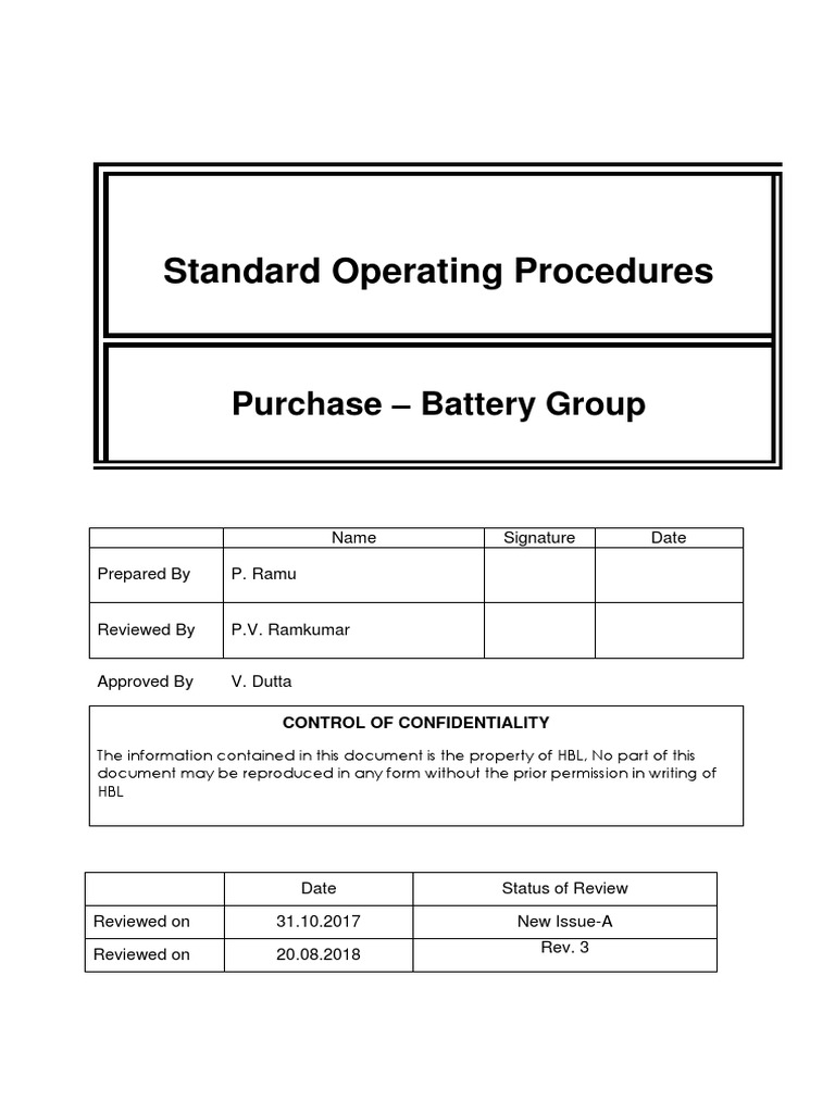 SOP - Purchase Dept | PDF | Specification (Technical Standard) | Procurement