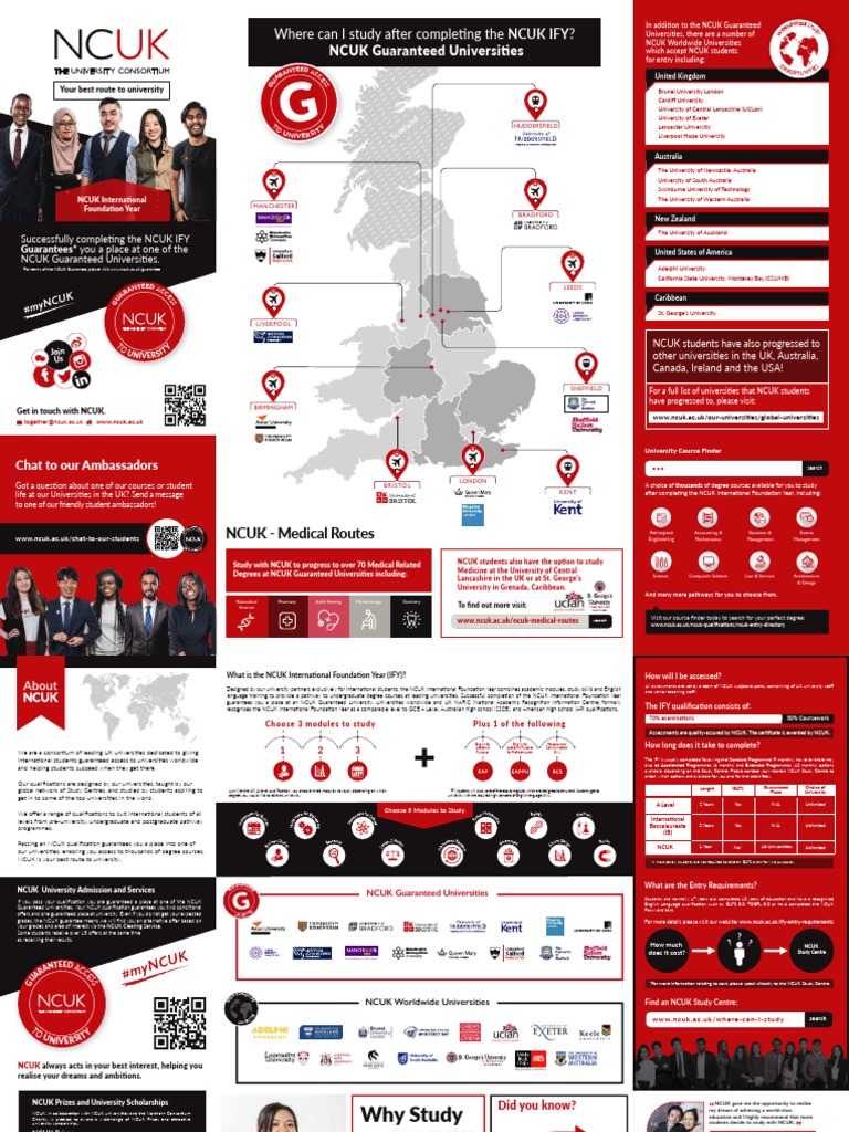 NCUK International Foundation Year Map | PDF | Academic Degree ...