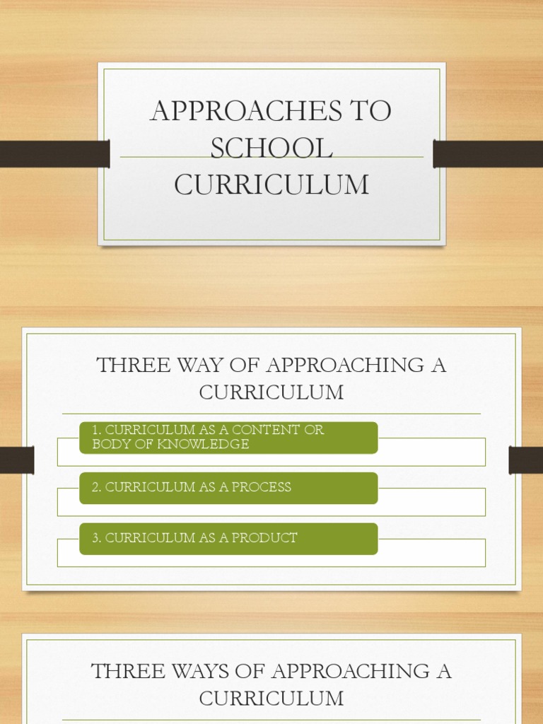 Approaches to Curriculum: Content, Process, and Product | PDF ...